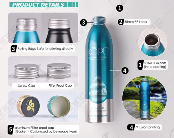 Aluminium Natural Spring Water Bottles Manufacturers